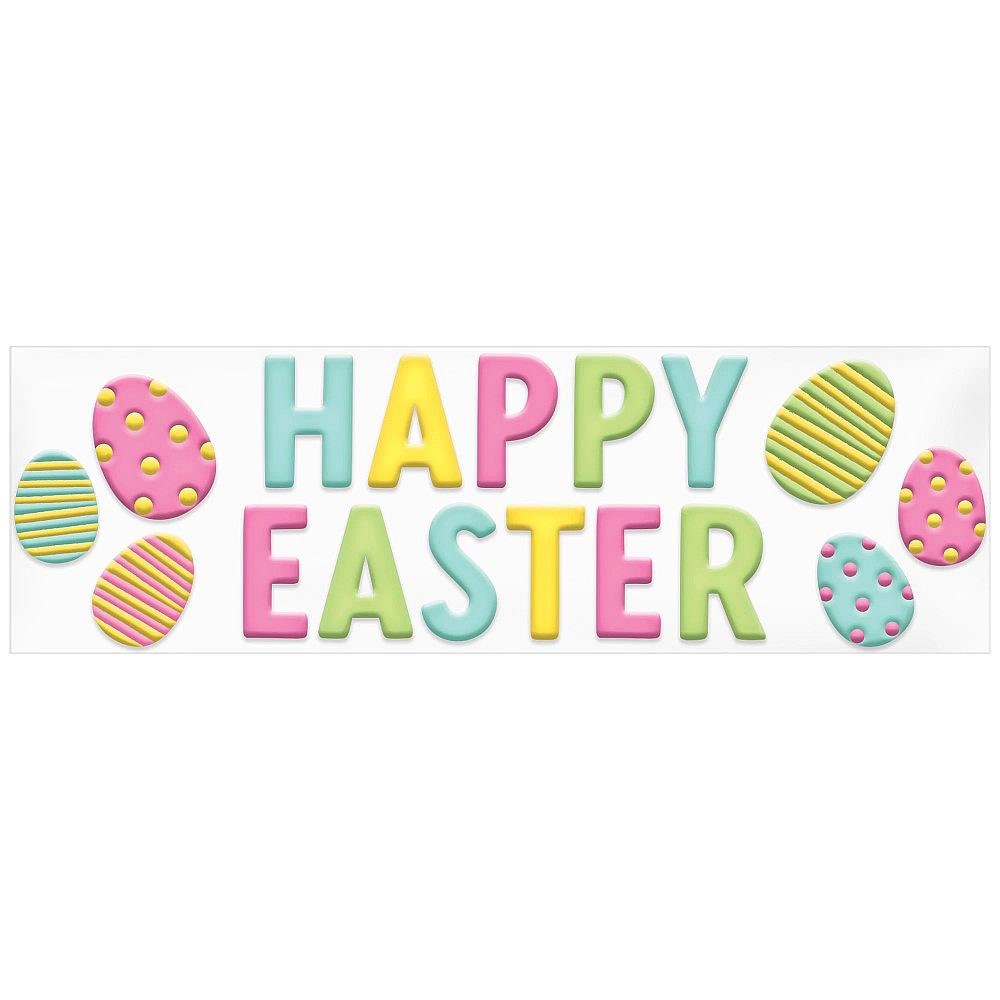 Happy Easter Gel Window Clings: Party at Lewis Elegant Party Supplies ...