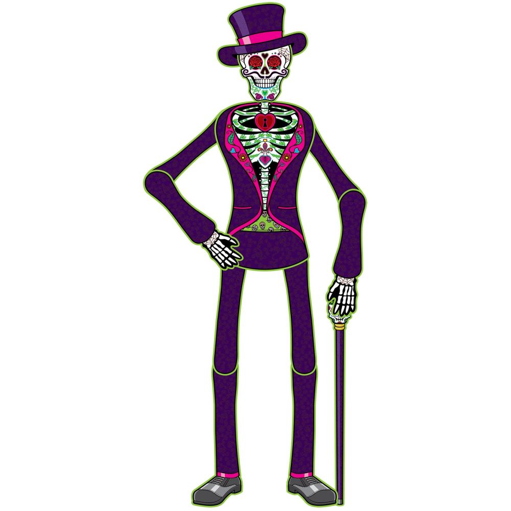 Jointed Day Of The Dead 4-Foot Male Skeleton: Party at Lewis Elegant ...