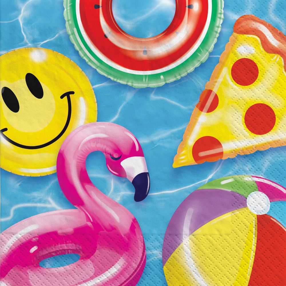 Cool Pool Lunch Napkins: Party at Lewis Elegant Party Supplies, Plastic ...