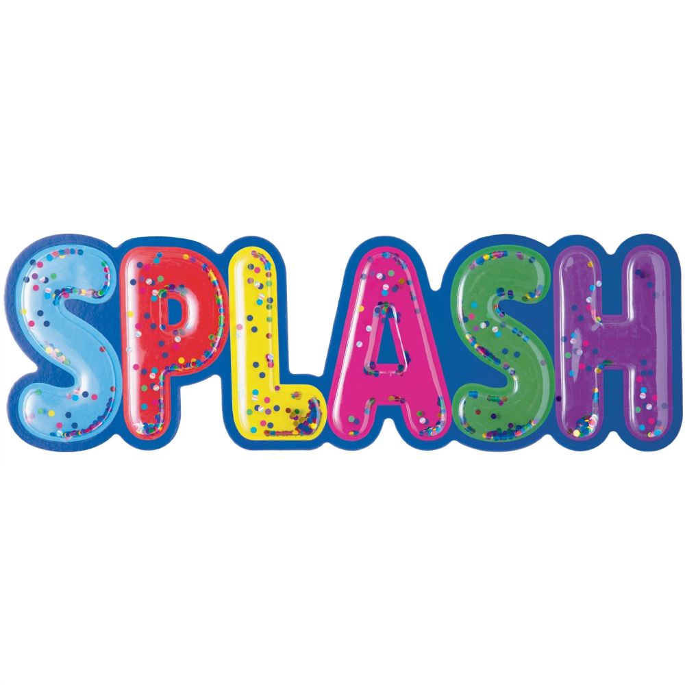 Pool Party Splash Confetti Sign: Party at Lewis Elegant Party Supplies ...