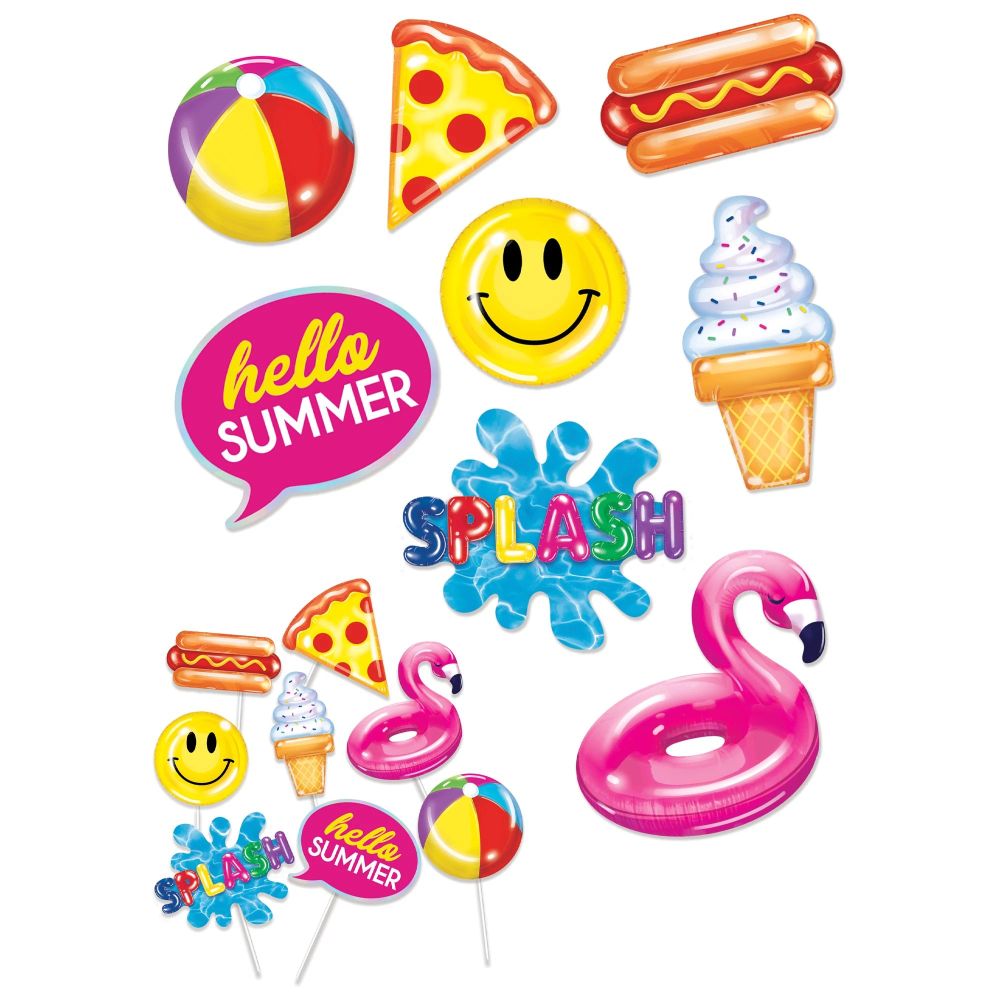 Pool Party Photo Props with Plastic Dowels: Party at Lewis Elegant ...