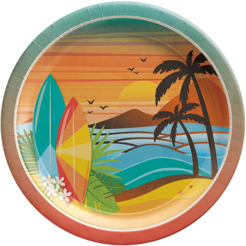Beach Life 6.75-inch Plates Bulk Pack: Party at Lewis Elegant Party ...