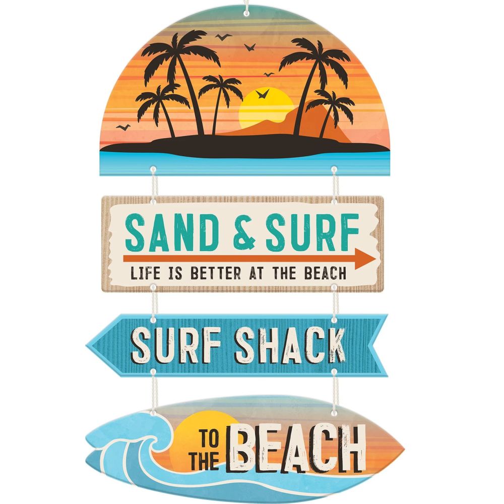 Beach Life Hanging Fiberboard Sign: Party at Lewis Elegant Party ...