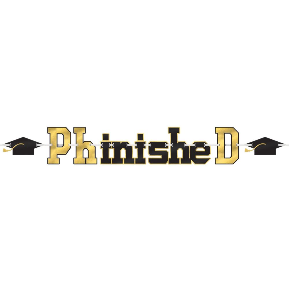 College Graduation Finally PHinisheD Ribbon Letter Banner: Party at ...