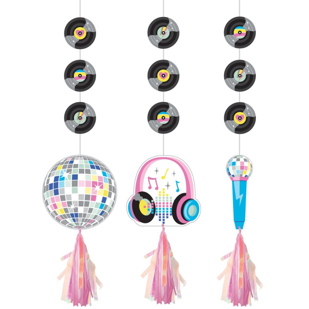 Music Beats Hanging Cutout Decorations: Party at Lewis Elegant Party ...