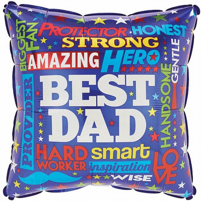 Amazing Best Dad Square Foil Balloon: Party at Lewis Elegant Party ...