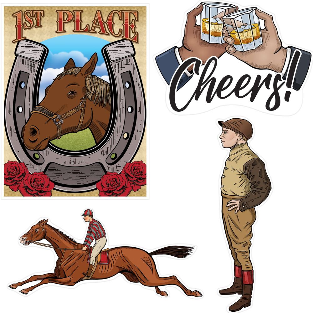 Vintage Horse Racing Cutouts: Party at Lewis Elegant Party Supplies ...