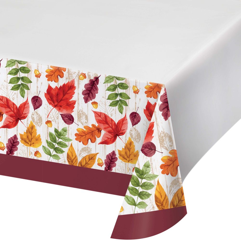 Lush Autumn Leaves Paper Tablecloth: Party at Lewis Elegant Party ...
