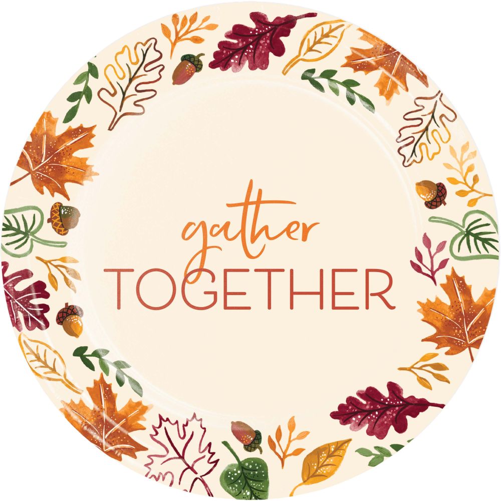 Fall Festivities Gather Together 9-inch Plates: Party at Lewis Elegant ...