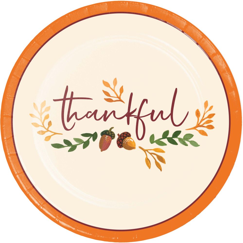 Fall Festivities Thankful 7-inch Plates: Party at Lewis Elegant Party ...