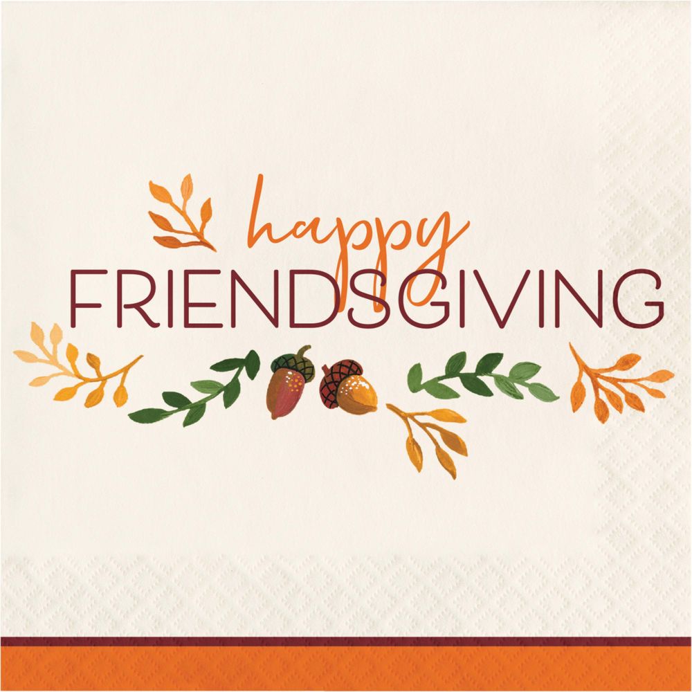 Fall Festivities Friendsgiving Lunch Napkins: Party at Lewis Elegant ...