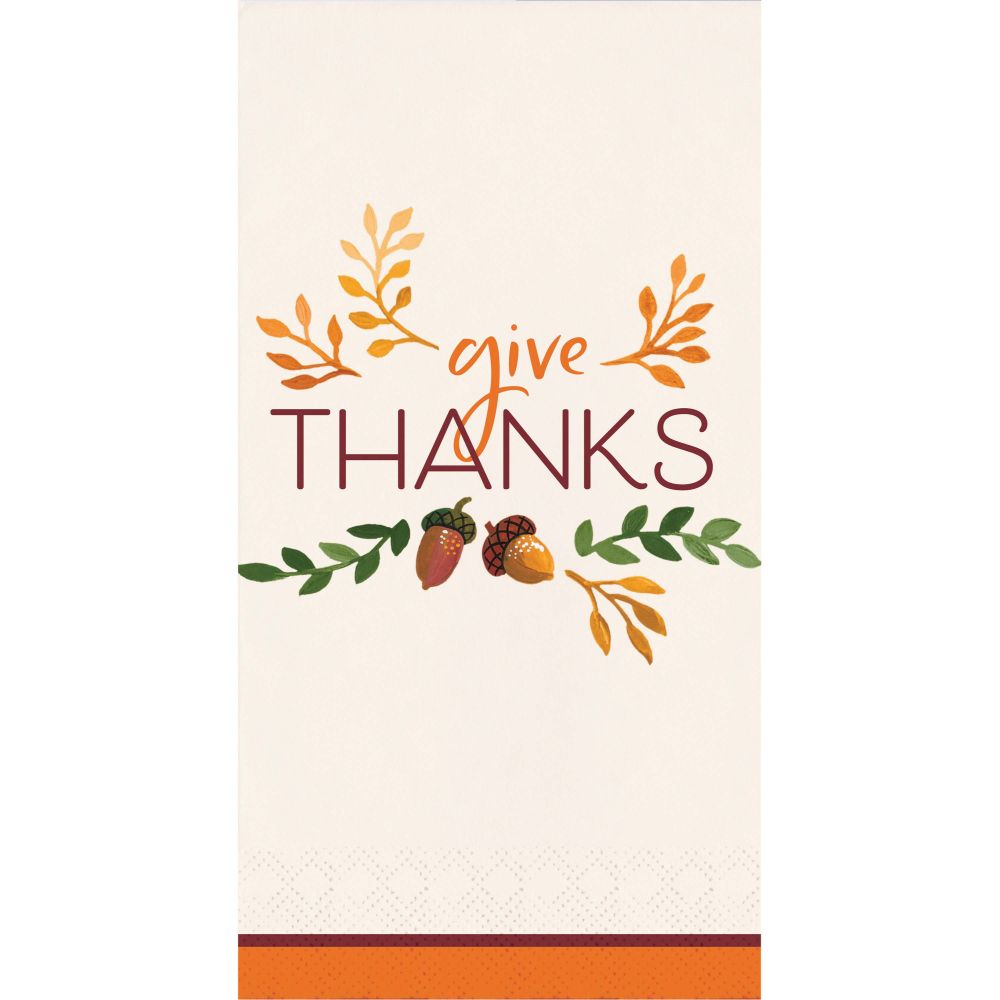 Fall Festivities Give Thanks Guest Dinner Napkins: Party at Lewis ...