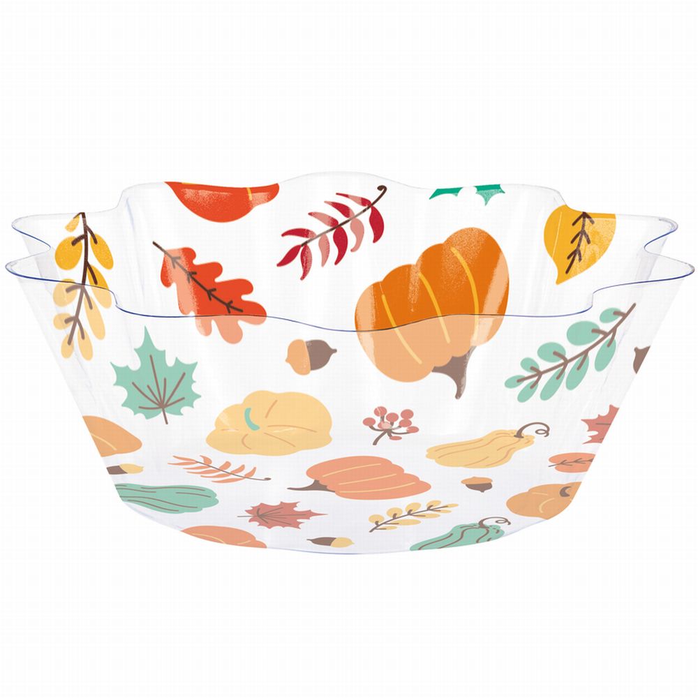 Autumn Fluted Plastic Bowl: Party at Lewis Elegant Party Supplies ...