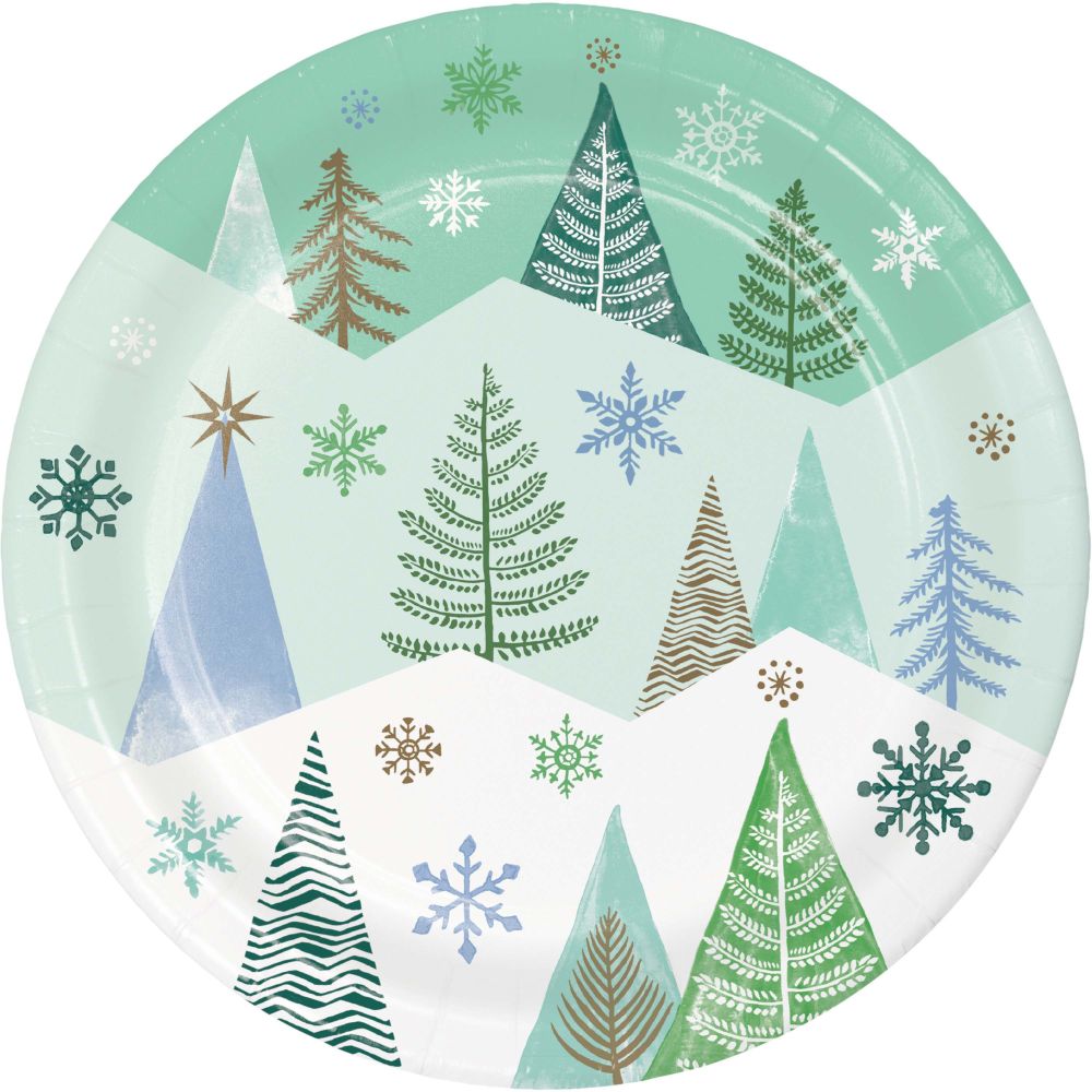 Winter Wonderland 9-inch Plates: Party at Lewis Elegant Party Supplies ...