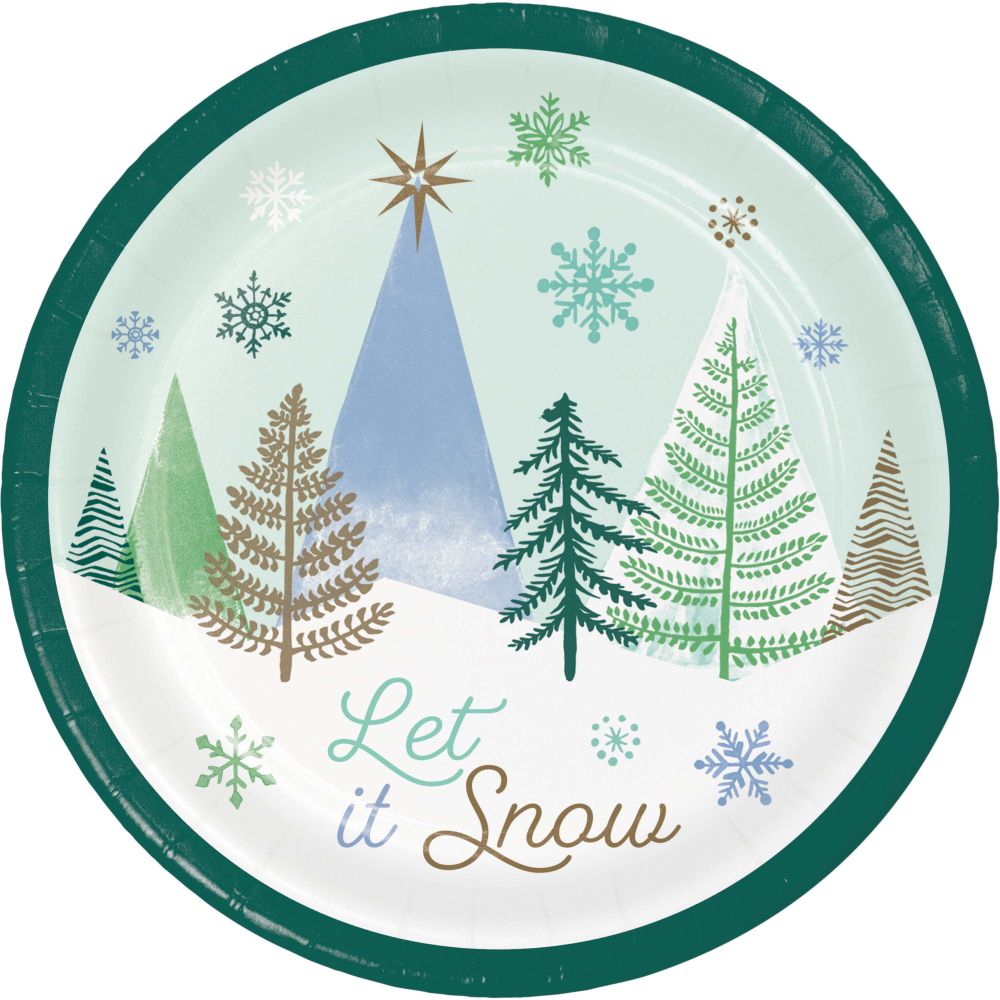 Winter Wonderland 7-inch Plates: Party at Lewis Elegant Party Supplies ...