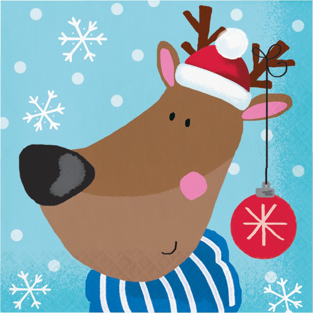 Jolly Christmas Characters Lunch Napkins: Party at Lewis Elegant Party ...