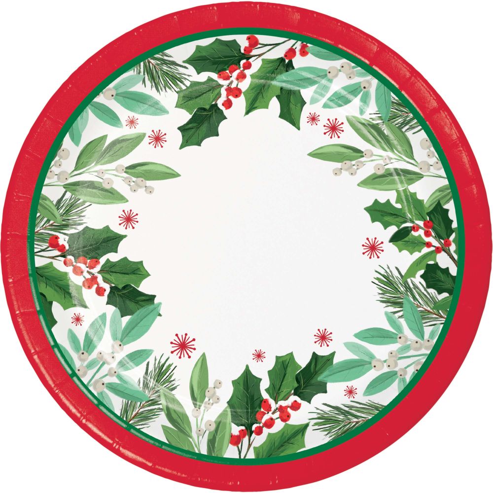 Holly Jolly Christmas 9-inch Plates: Party at Lewis Elegant Party ...