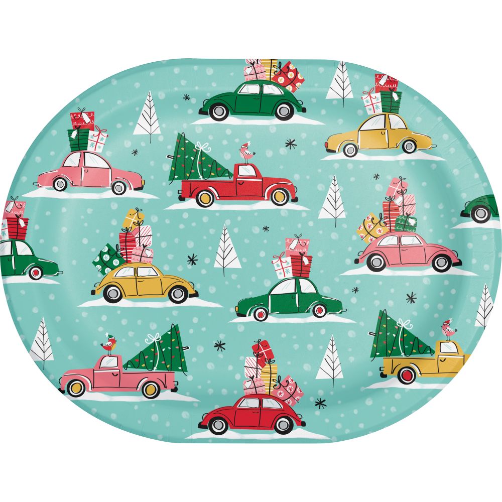 Christmas Cars 12-inch Oval Plates: Party at Lewis Elegant Party ...