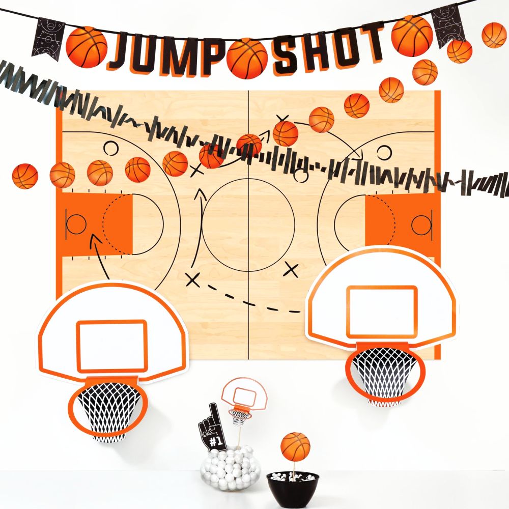Basketball Alley Oop Buffet Decoration Kit: Party at Lewis Elegant ...