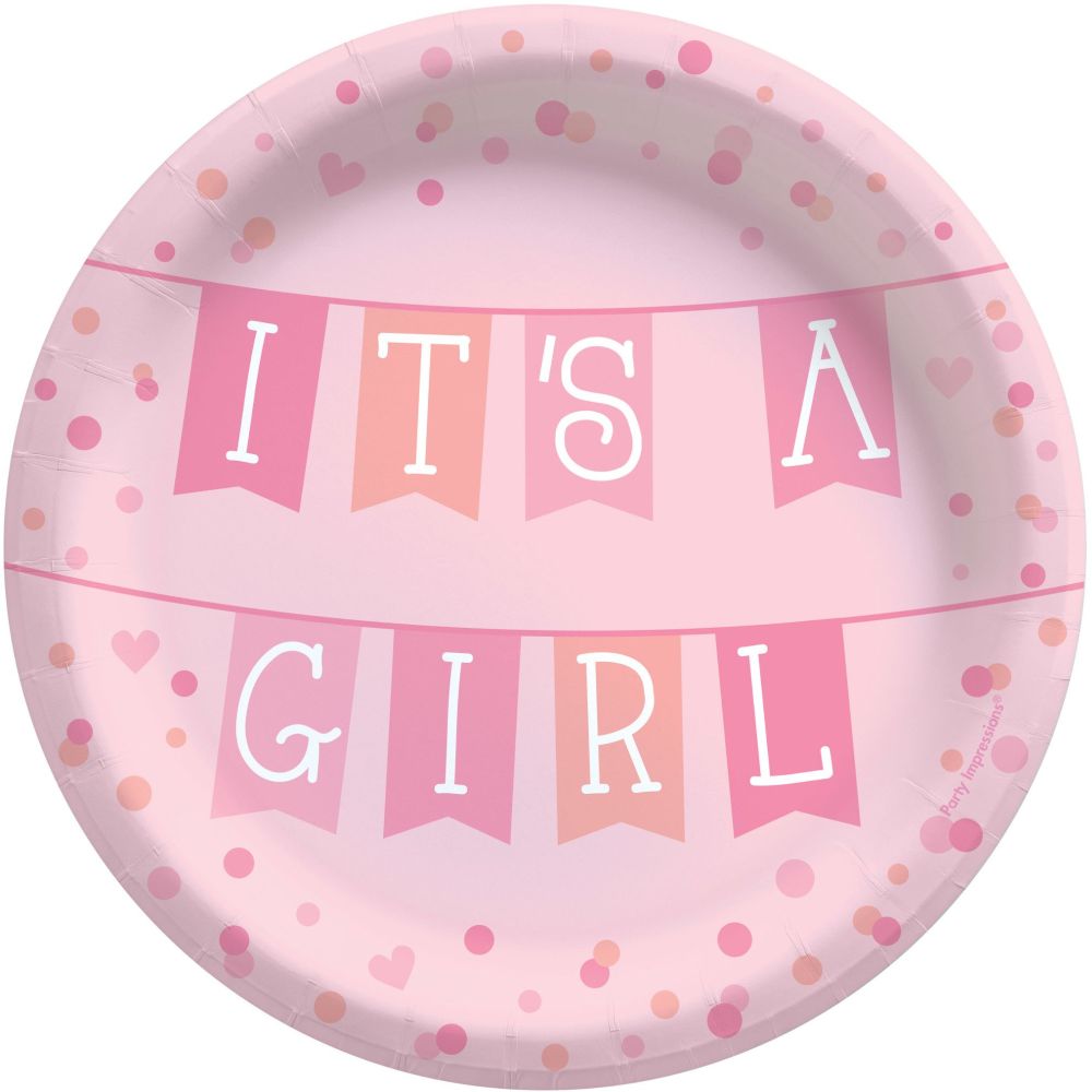It's a Girl 6.75-inch Plates: Party at Lewis Elegant Party Supplies ...