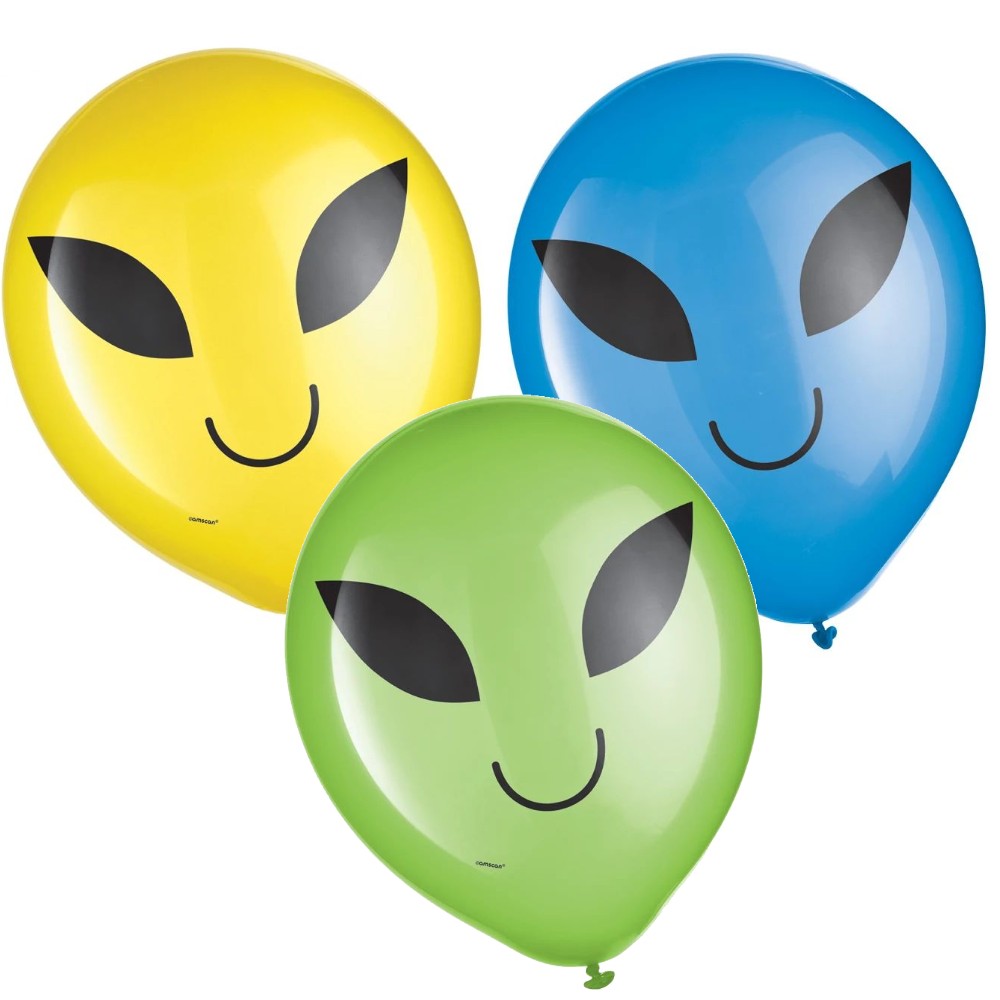 Alien 12-inch Latex Balloons: Party at Lewis Elegant Party Supplies ...
