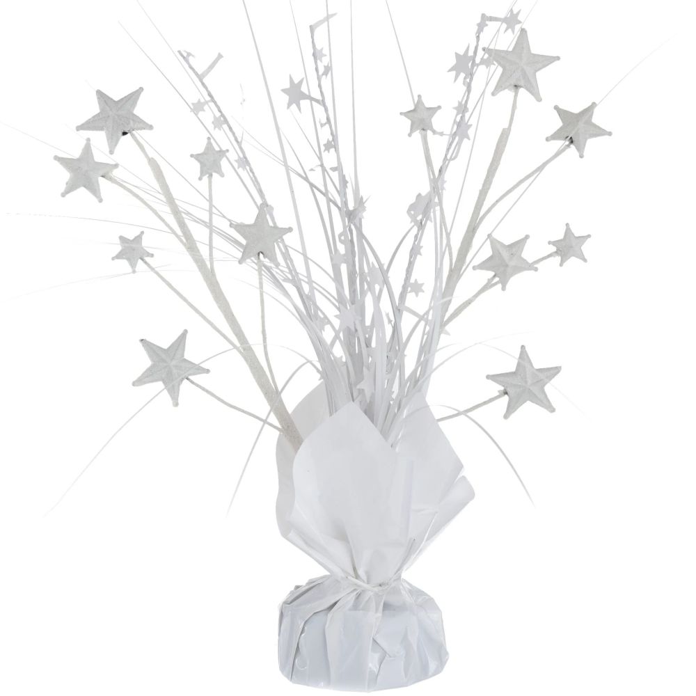 White Spray Stars Centerpiece: Party at Lewis Elegant Party Supplies ...