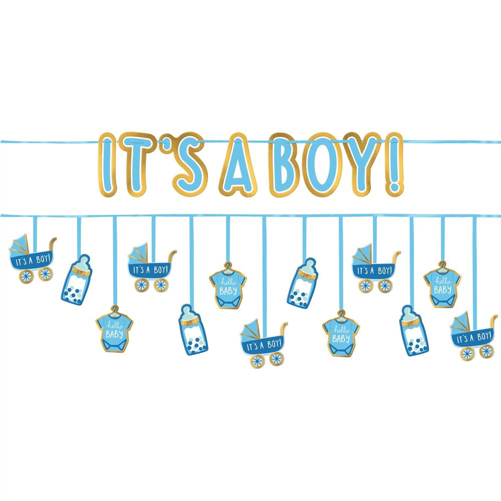 It's A Boy Banner Set: Party at Lewis Elegant Party Supplies, Plastic ...