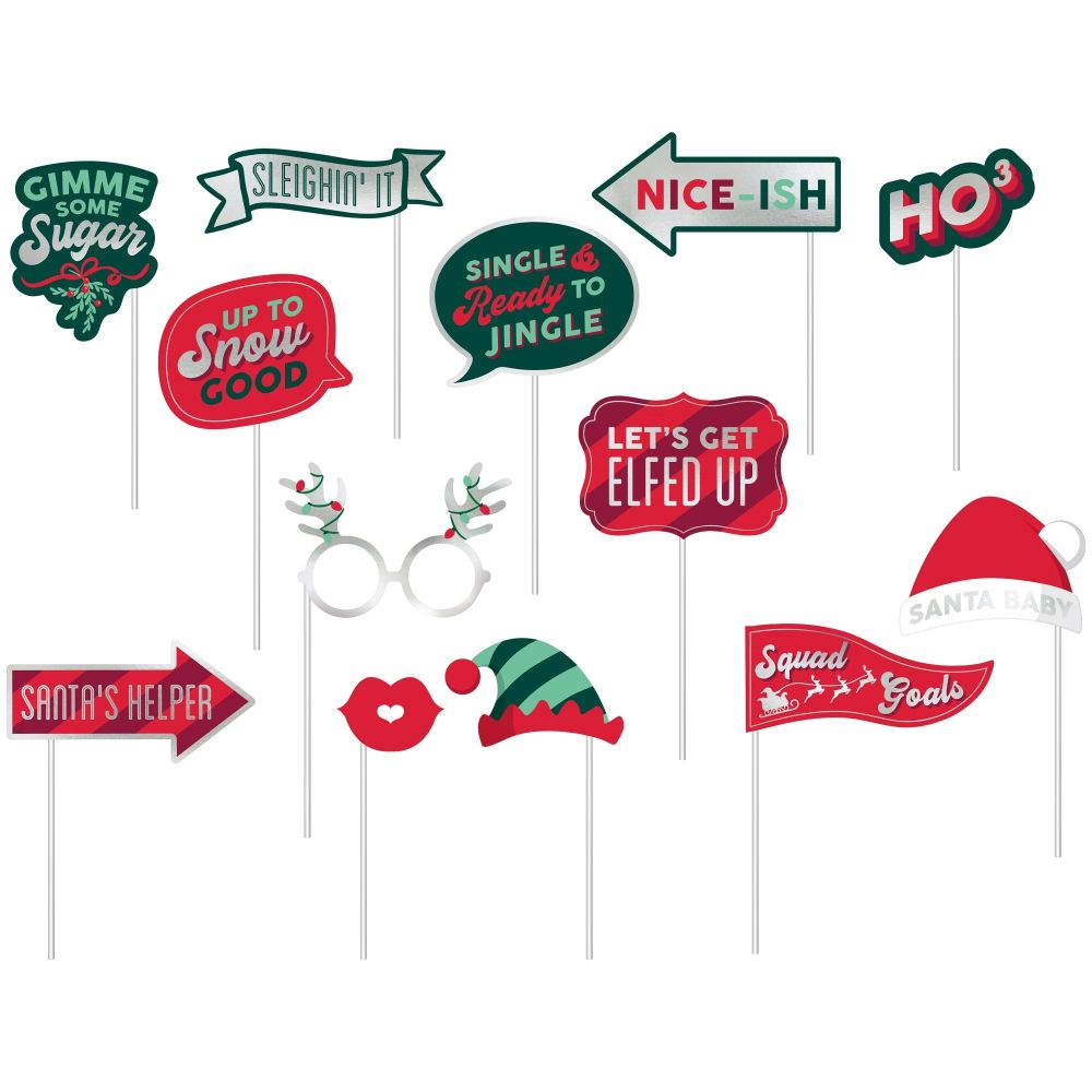 HO HO HO Christmas Photo Props: Party at Lewis Elegant Party Supplies ...