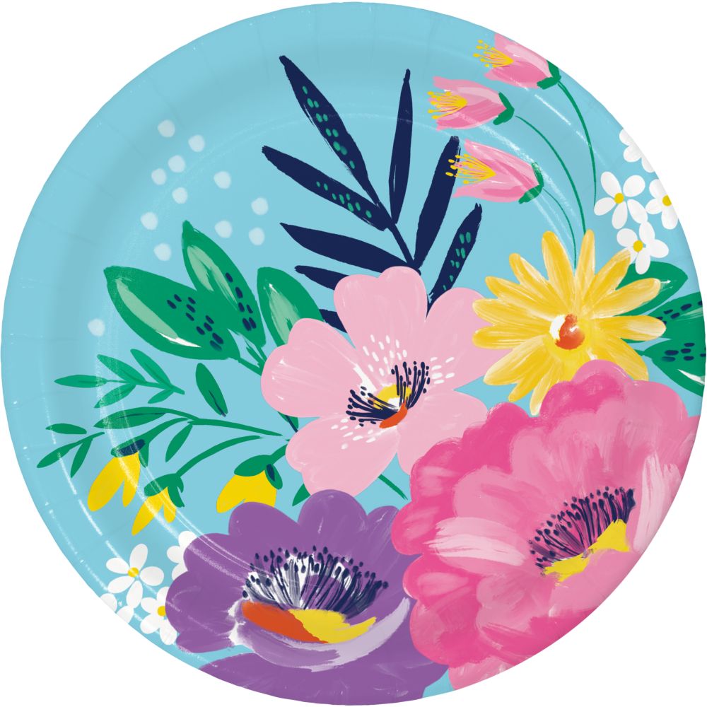 Fresh Florals 7-inch Plates: Party at Lewis Elegant Party Supplies ...