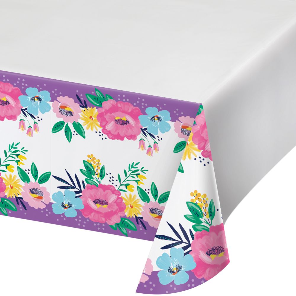 Fresh Florals Paper Tablecloth: Party at Lewis Elegant Party Supplies ...
