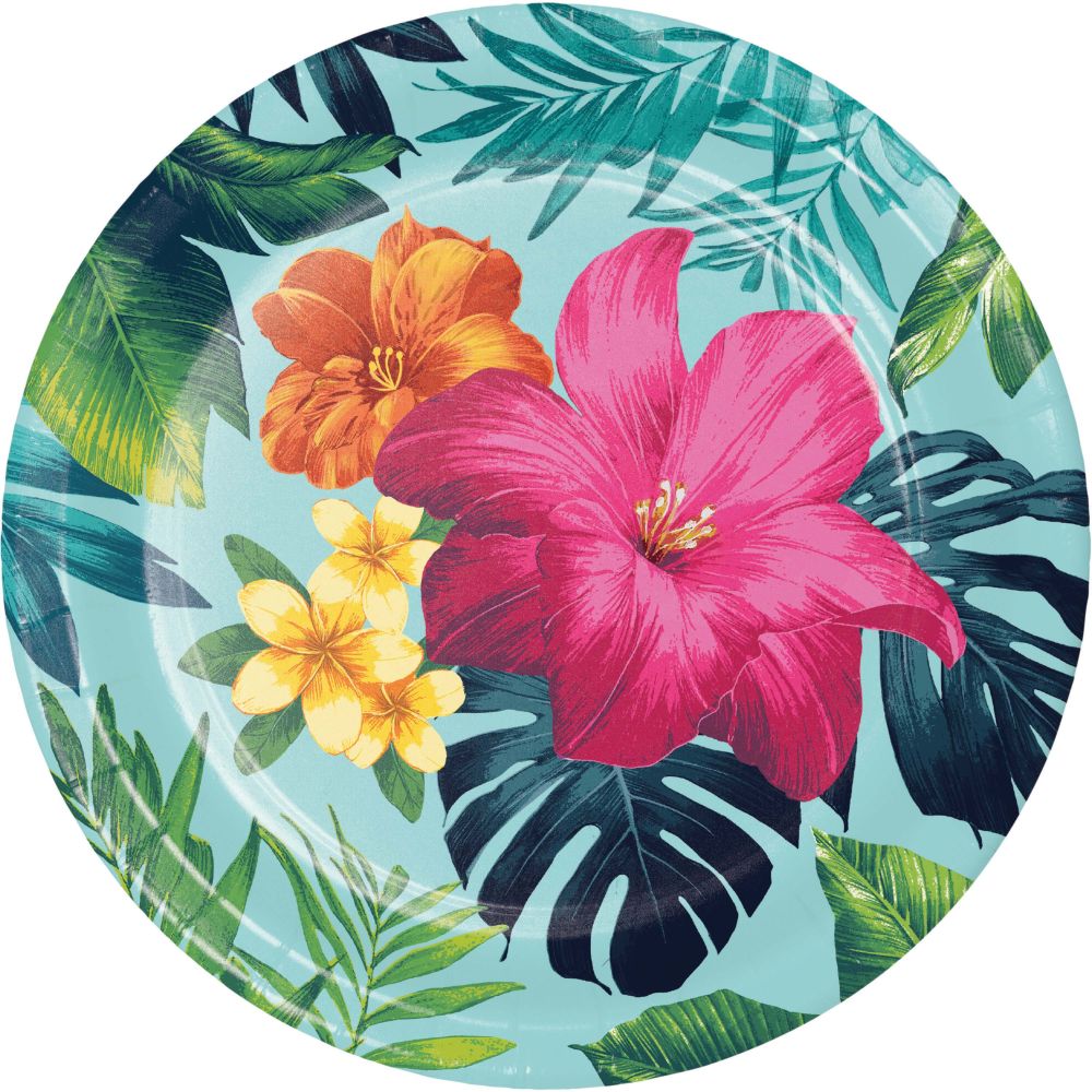 Tropic Time 7-inch Plates: Party at Lewis Elegant Party Supplies ...
