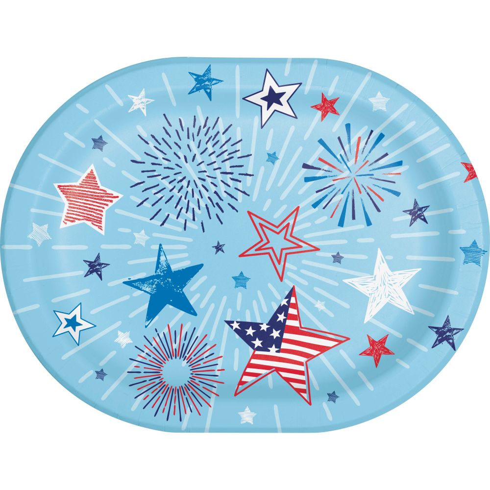Patriotic Party 12-inch Oval Plates: Party at Lewis Elegant Party ...