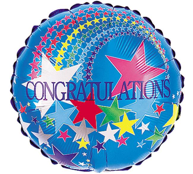 Congratulations Foil Balloon: Party at Lewis Elegant Party Supplies ...