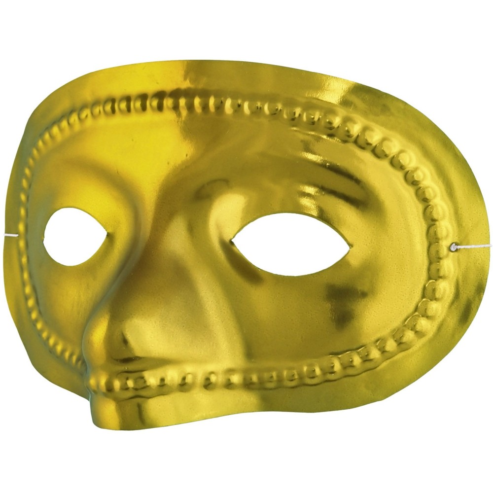 Gold Half Masks: Party at Lewis Elegant Party Supplies, Plastic ...