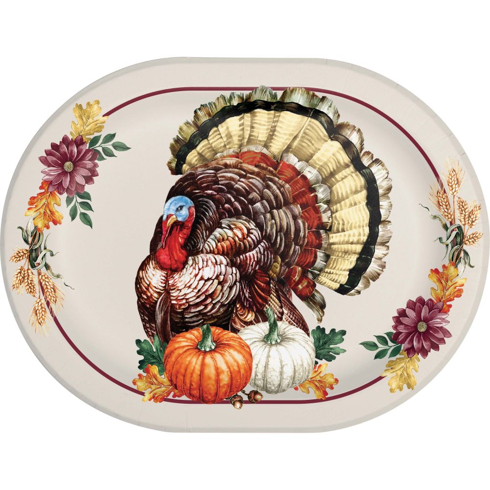 Vintage Turkey 12-inch Oval Plates: Party at Lewis Elegant Party ...