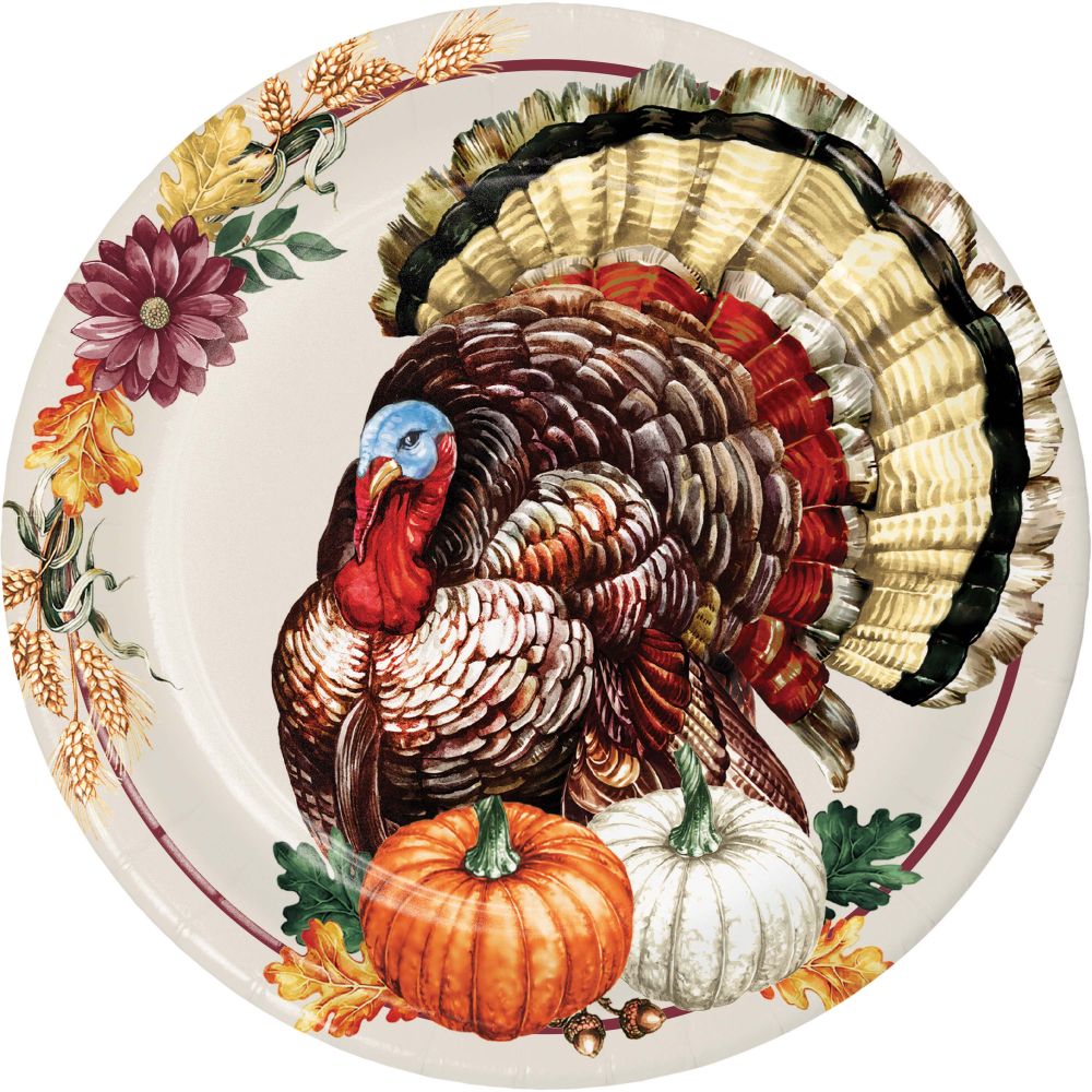 Vintage Turkey 9-inch Plates: Party at Lewis Elegant Party Supplies ...