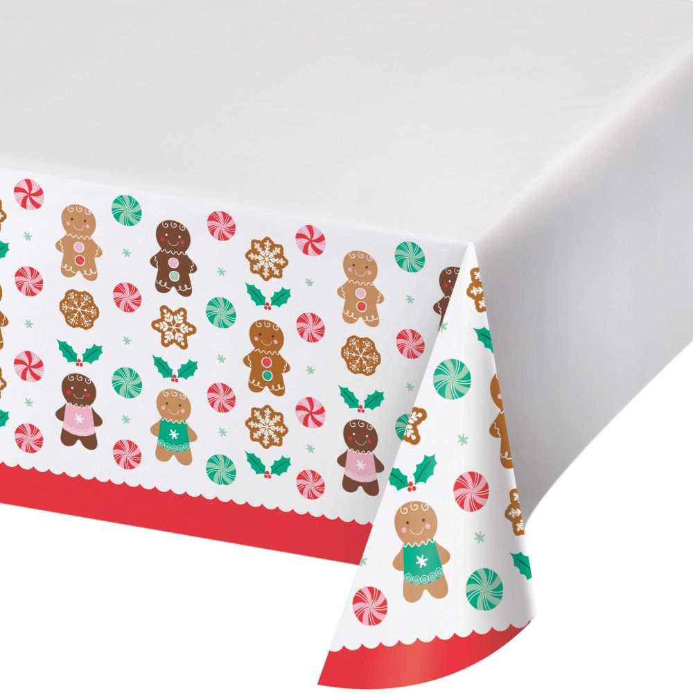 Holiday Gingerbread Sweets Paper Tablecloth: Party at Lewis Elegant ...