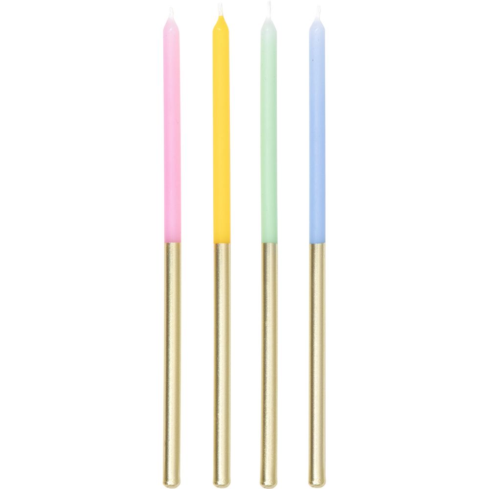 Pastel and Gold 6-inch Party Candles: Party at Lewis Elegant Party ...