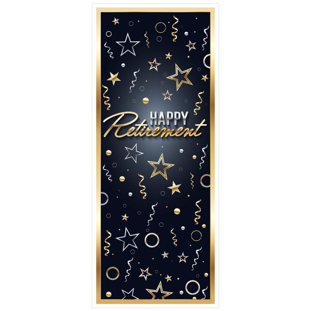 Happy Retirement All-Weather Door Cover: Party at Lewis Elegant Party ...