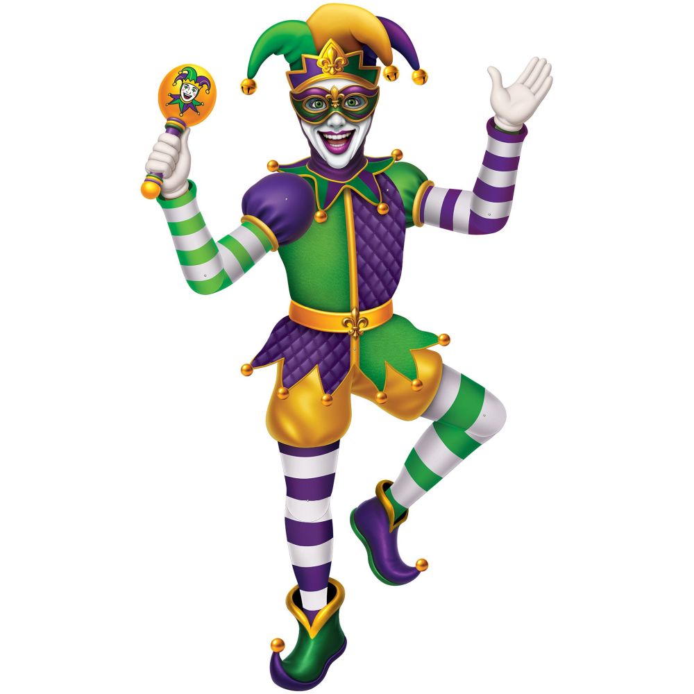 Jointed 36-inch Mardi Gras Jester: Party at Lewis Elegant Party ...