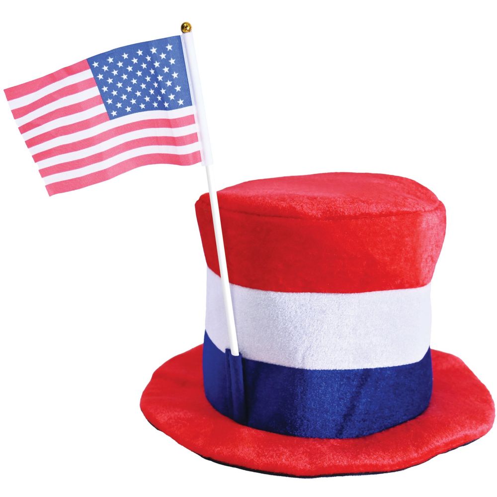 Plush Patriotic Top Hat w/American Flag: Party at Lewis Elegant Party ...