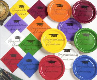School Colors 9-inch Plates, Red: Party at Lewis Elegant Party Supplies ...