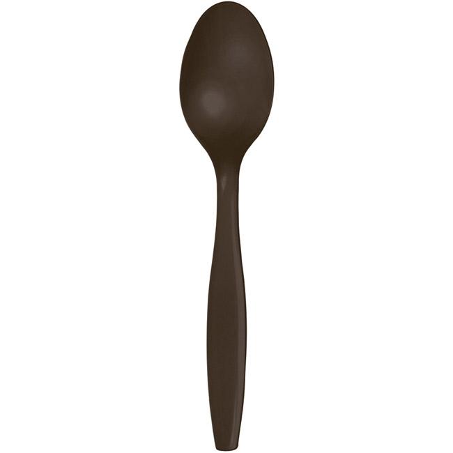 Brown Heavy Duty Plastic Spoons: Party at Lewis Elegant Party Supplies ...