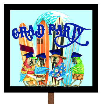 Grad Party Yard Sign: Party at Lewis Elegant Party Supplies, Plastic ...