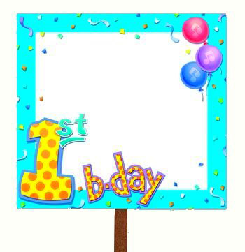 My First Birthday Yard Sign, Blue: Party at Lewis Elegant Party ...