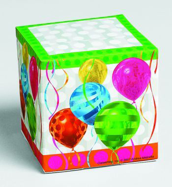 Balloon Brights Cake Boxes: Party at Lewis Elegant Party Supplies ...