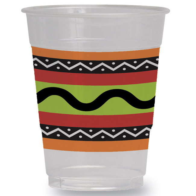 Fiesta Stripes 16oz Plastic Cups: Party at Lewis Elegant Party Supplies ...