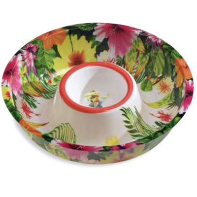 Caribbean Floral Chip n Dip Bowl: Party at Lewis Elegant Party Supplies ...