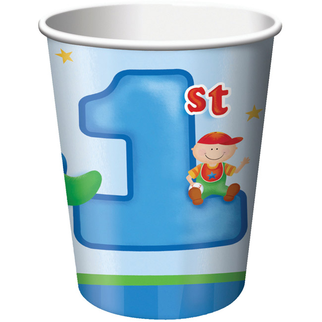Fun at One Boy 9oz Hot/Cold Cups: Party at Lewis Elegant Party Supplies ...