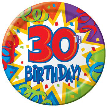 Birthday Blast 30th 9-inch Plates: Party at Lewis Elegant Party ...